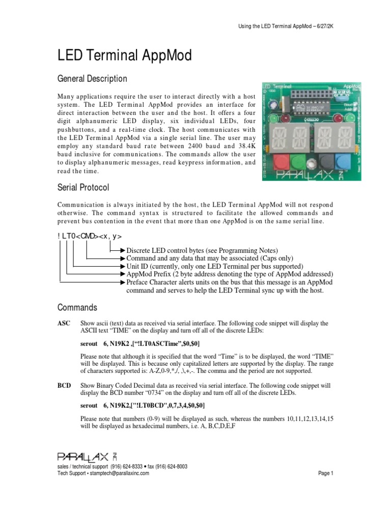 Led Terminal Appmod: General Description | PDF | Computer Terminal ...