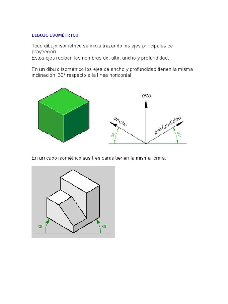 DIBUJO-ISOMÉTRICO | Geometría | Espacio