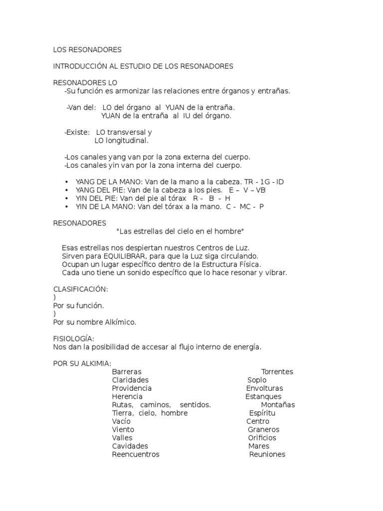Guía Completa sobre Resonadores en Medicina Tradicional | PDF | Naturaleza
