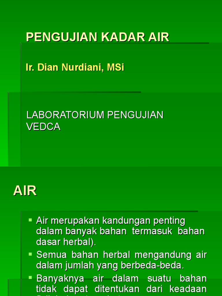 Pengujian Kadar Air | PDF