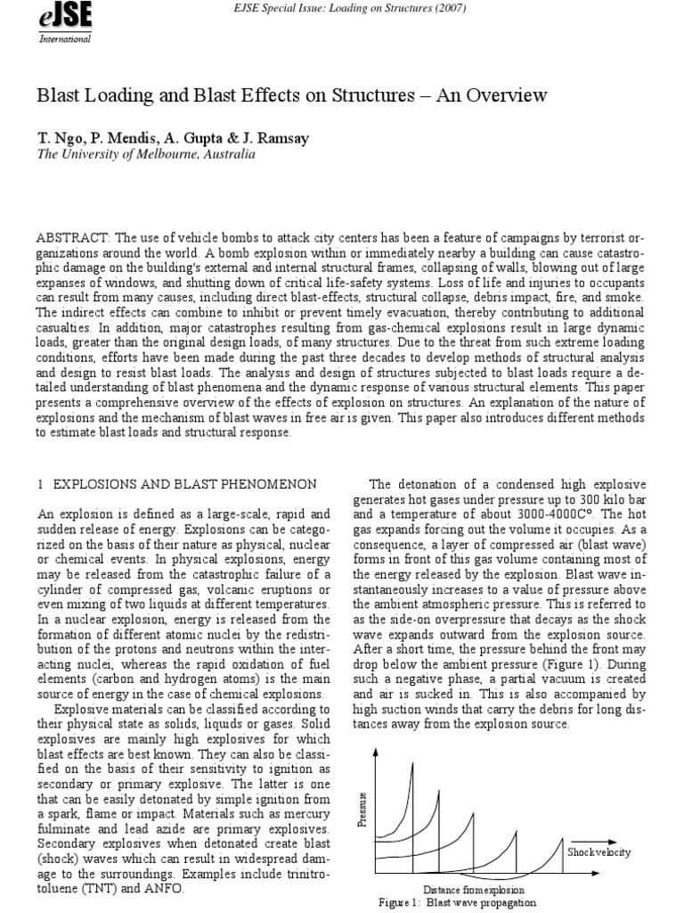 Overview of Blast Loading Effects | PDF | Explosion | Strength Of Materials