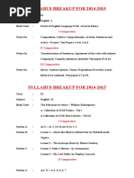 ICSE Class X English Bifurcated Syllabus | PDF