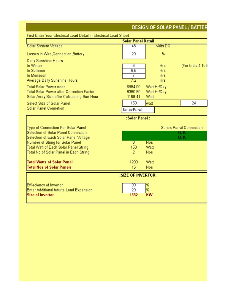 Solar Panel Design 22-8-12 | PDF | Solar Panel | Battery (Electricity)
