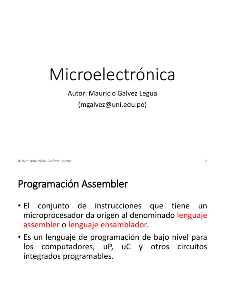Guía de Programación en Assembler | PDF | Lenguaje ensamblador ...