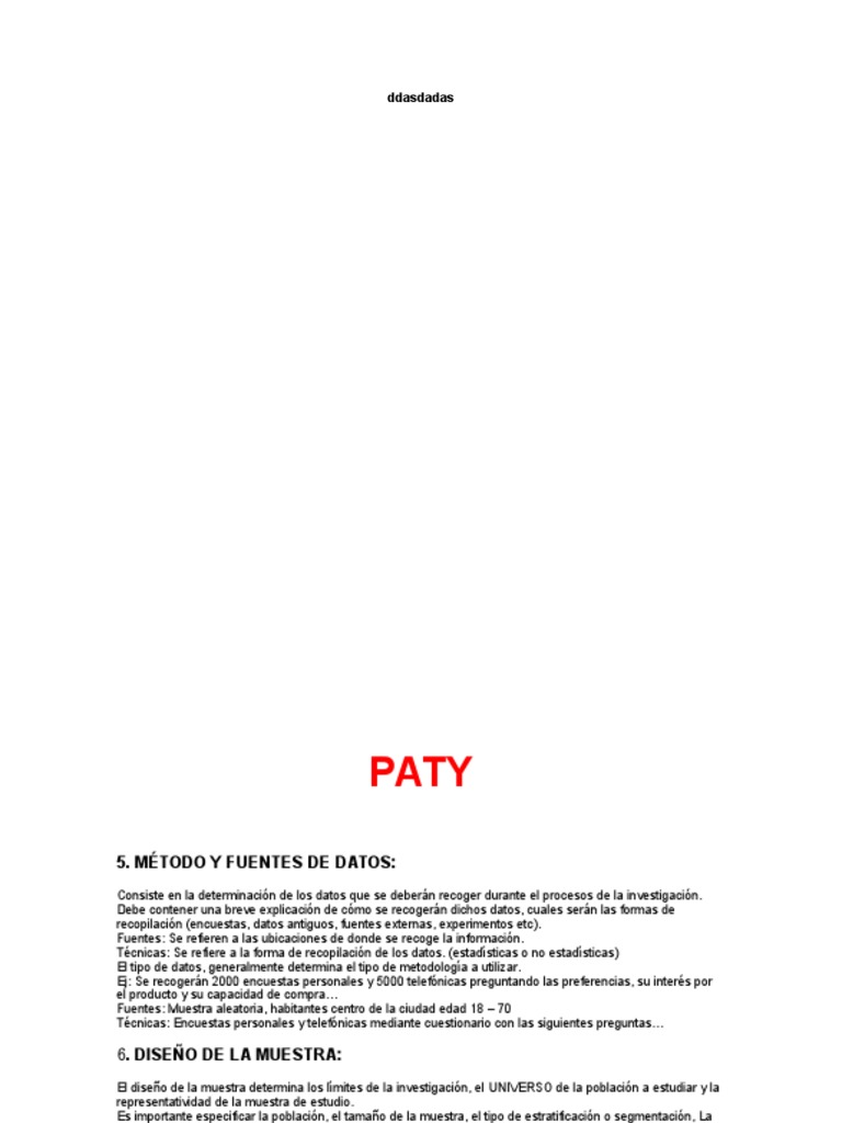 Dsadasdas | PDF | Muestreo (Estadísticas) | Metodología de encuesta