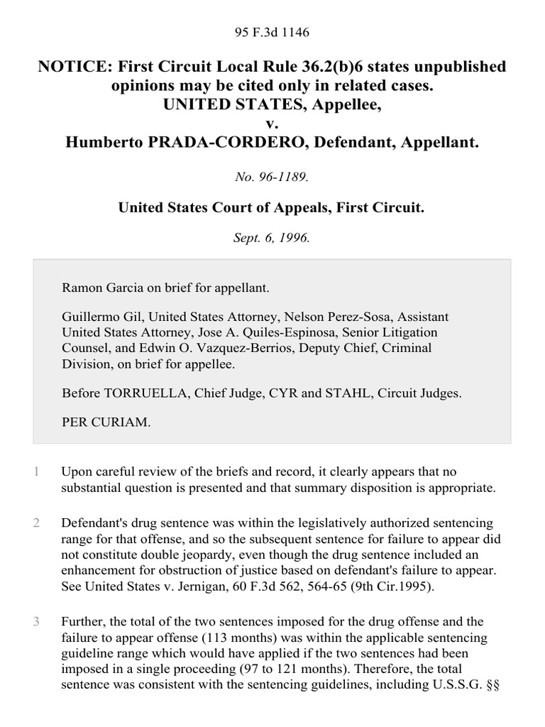 First Circuit Ruling on Drug Sentencing | PDF | Politics | Law