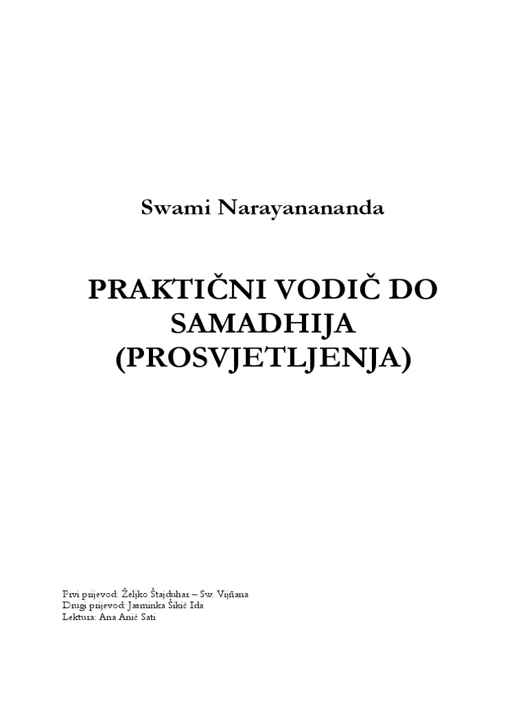 Prakticni Vodic Do Samadhija (Prosvjetljenja) | PDF