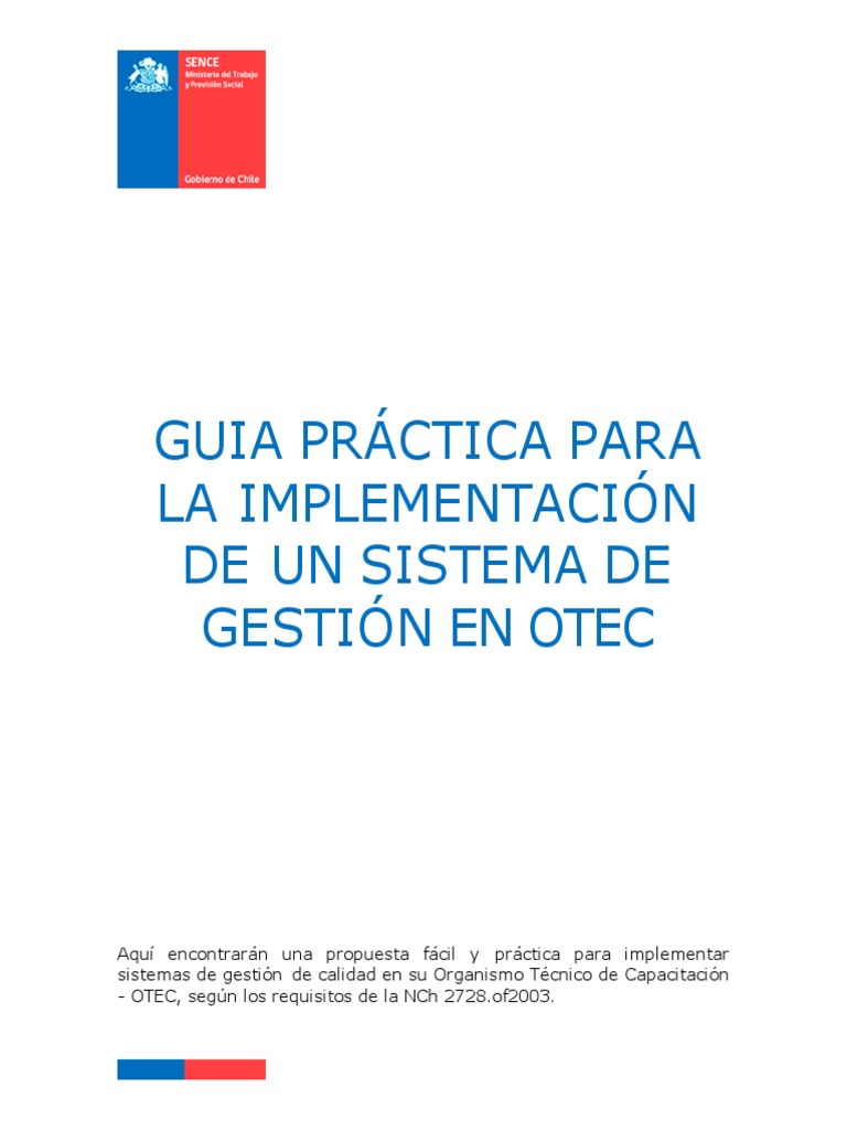 Gui para Implementacion de SGC OTEC Chile | PDF | Calibración | Calidad (comercial)