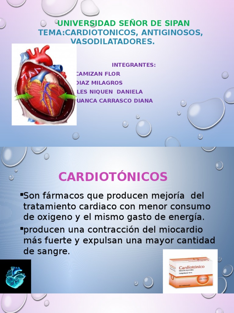 CARDIOTONICOs | PDF | Angina de pecho | Angiología