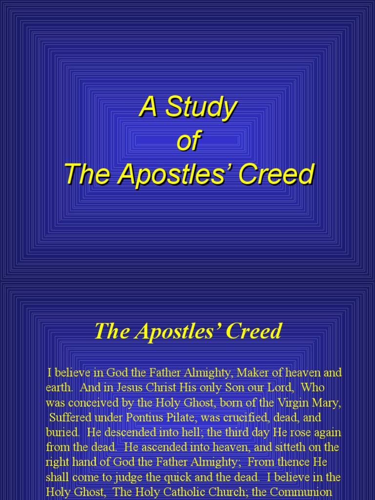 Understanding the Apostles' Creed | PDF | God The Father | Jesus