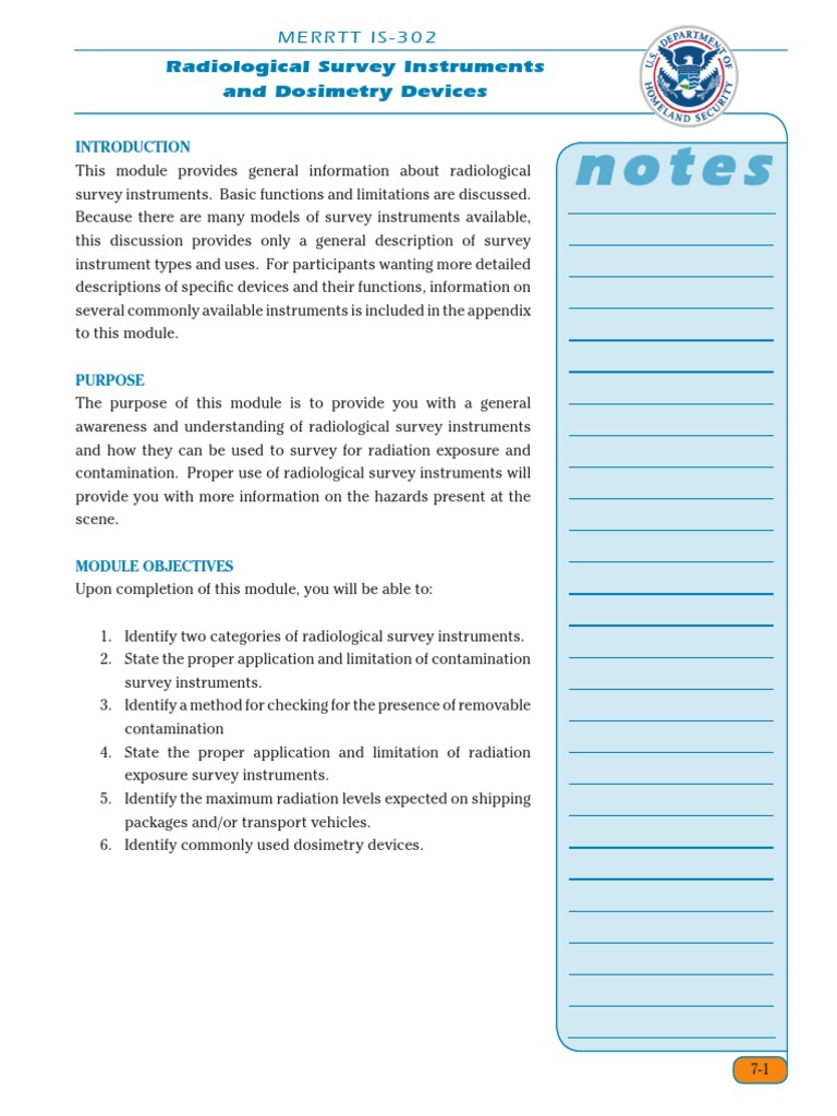 Radiological Survey Basics | PDF | Radioactive Contamination | Dosimetry