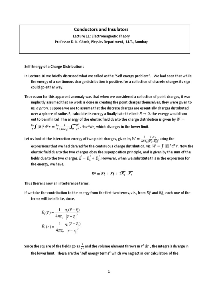 Conductors and Insulators | PDF | Electrical Resistivity And ...