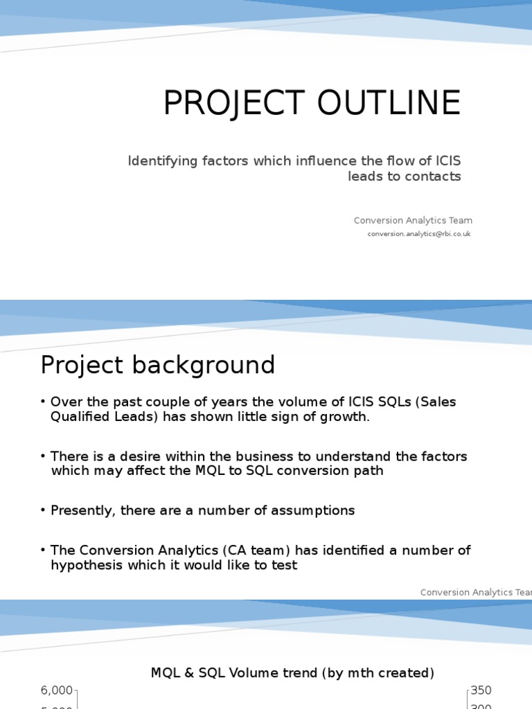 Project Outline Presentation 10th December 2015 | PDF | Analytics | Sales