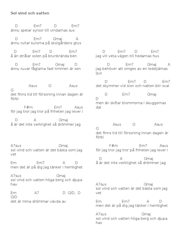 Sol Vind Och Vatten | PDF