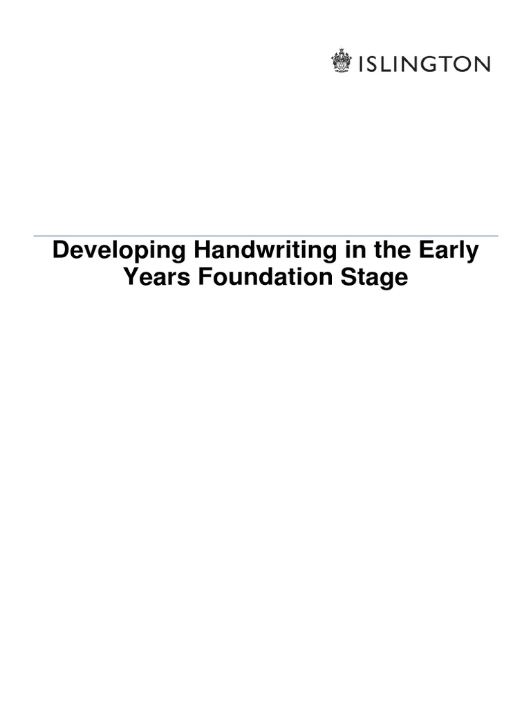 Early Years Handwriting Development Guide | PDF | Handedness | Motor ...