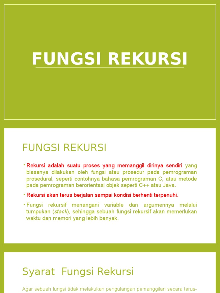 Fungsi Rekursi | PDF