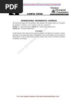 Imo Class4 Sample Paper | PDF | Teaching Mathematics | Science