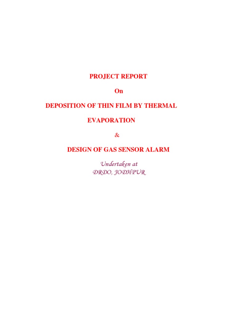 Thin Film Gas Sensor Design Report | PDF | Operational Amplifier ...