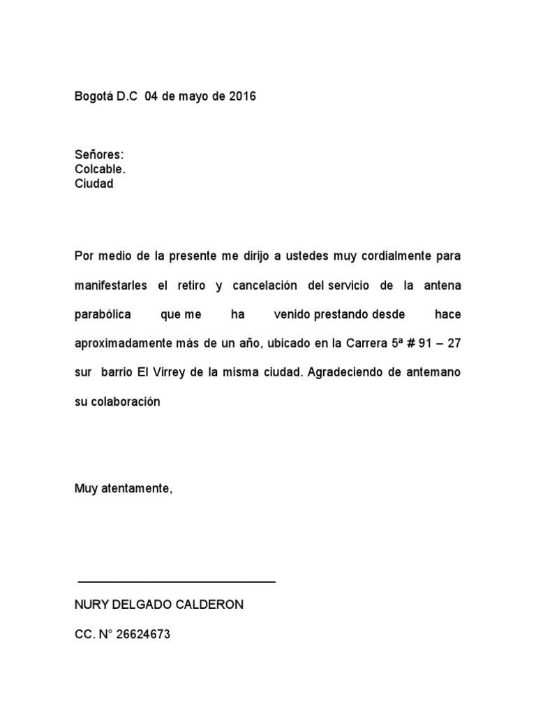 Cancelacion Colcable | PDF | Hogar, jardinería y bricolaje | Tecnología