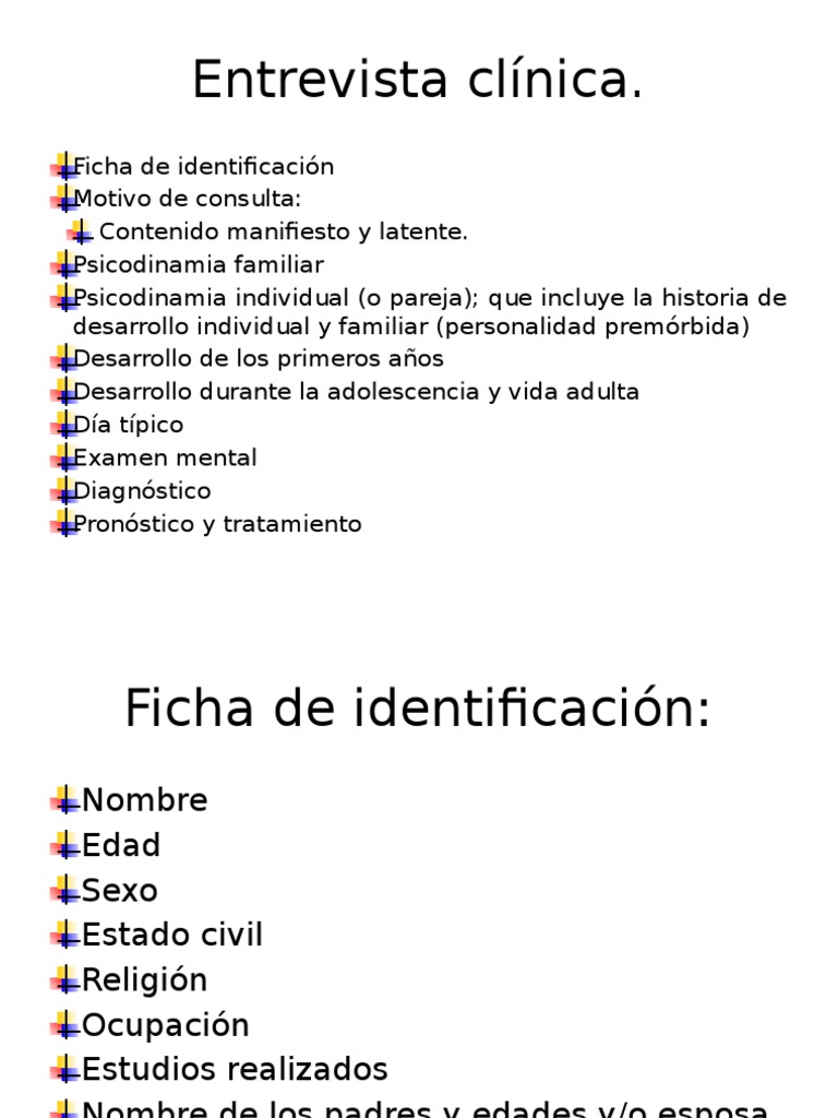 Entrevista Clínica | PDF | Adultos | Clínica