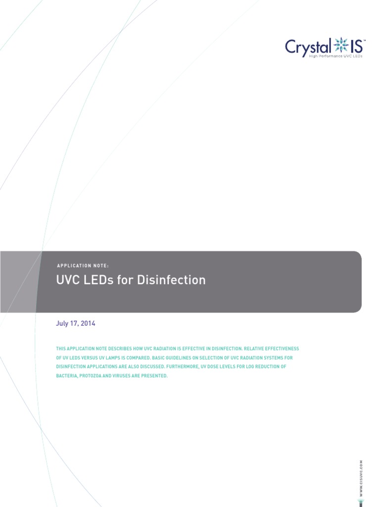 UVC LEDs For Disinfection | PDF | Ultraviolet | Disinfectant