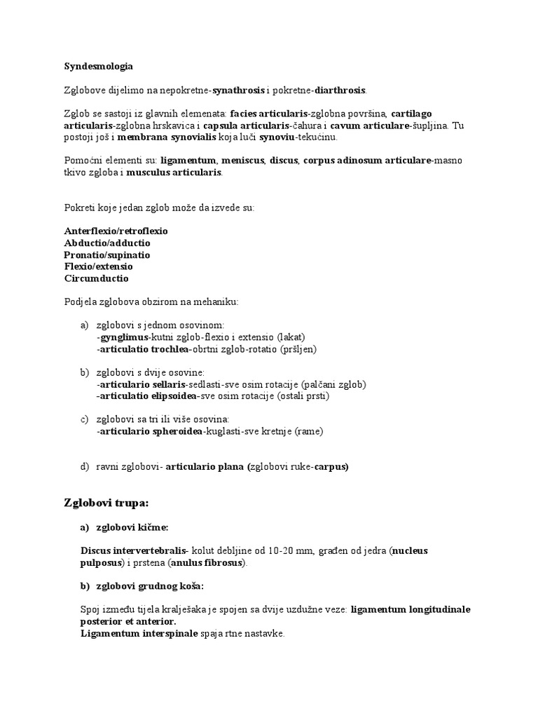 Syndesmologia | PDF