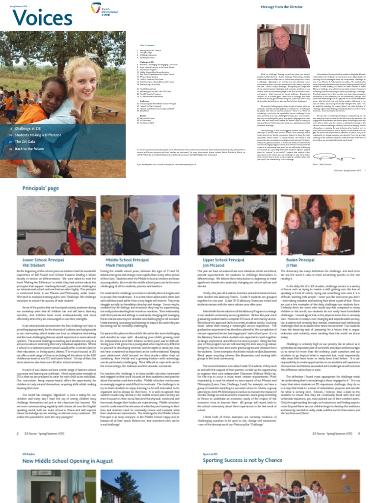 Voices Spring Summer 10 Web | PDF | Curriculum | Classroom