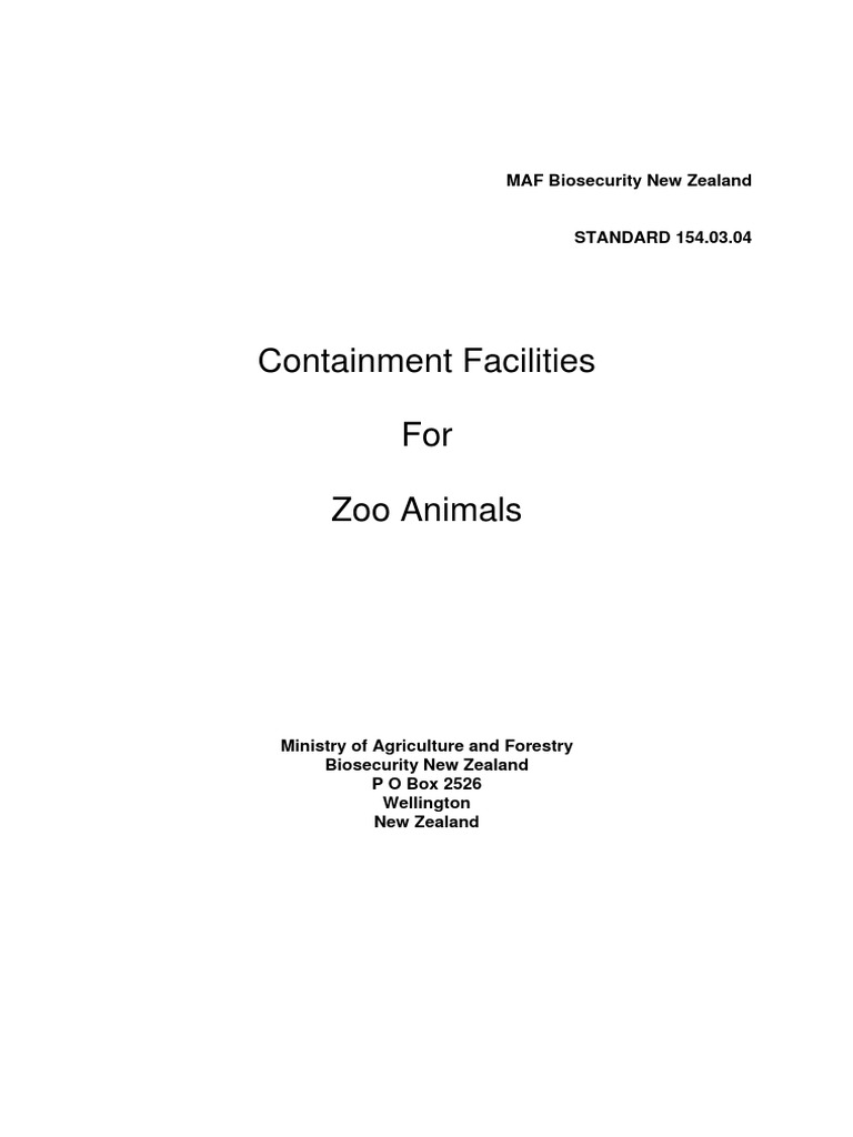 2007 New Zealand Standards | PDF | Zoo | Quality Assurance