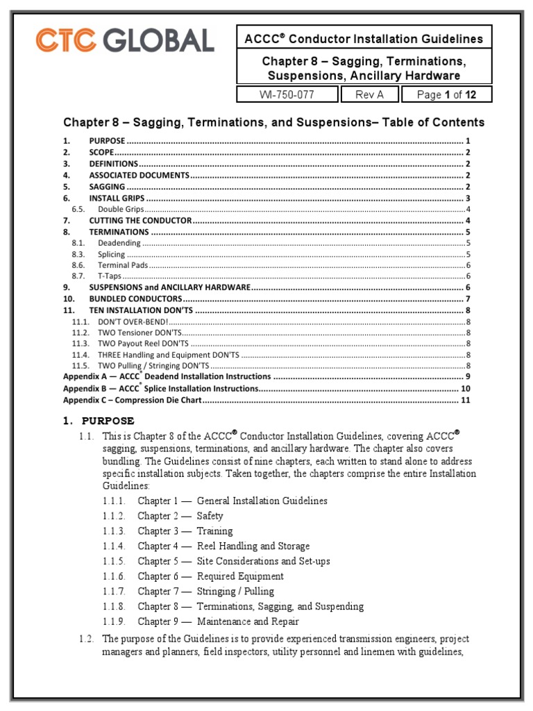 Chapter 8 - Sagging, Terminations, Suspending | PDF | Electrical ...