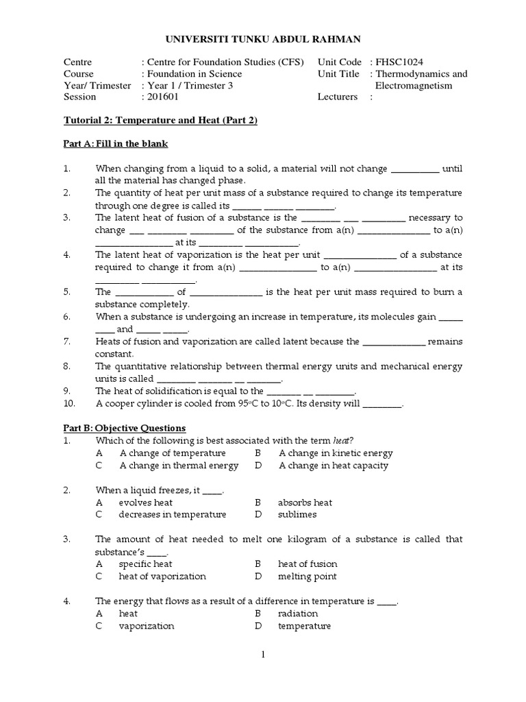 Specific Heat and Thermal Energy Concepts | PDF | Heat | Temperature