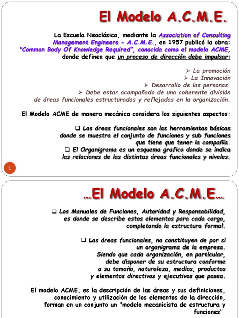 El Modelo Acme | PDF | Planificación | Ingeniería