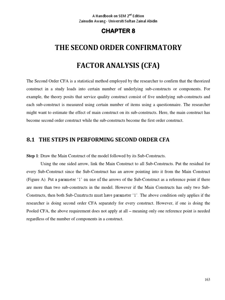 12 Chapter 8 Second Order Confirmatory Factor Analysis | PDF | Teaching ...