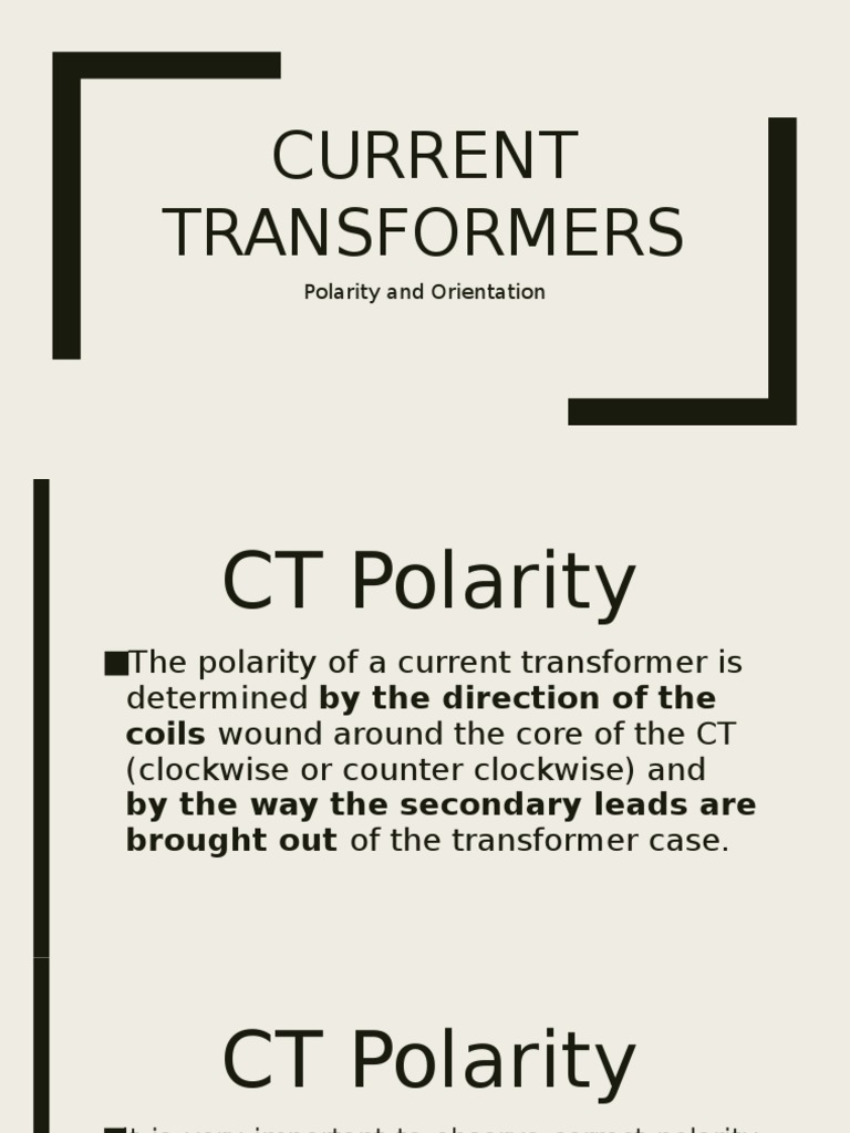 Current Transformer Polarity | PDF