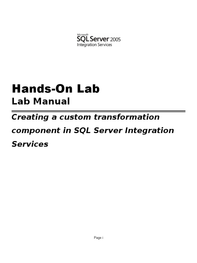 SSIS Creating A Custom Transformation Component | PDF | String (Computer Science) | Microsoft ...