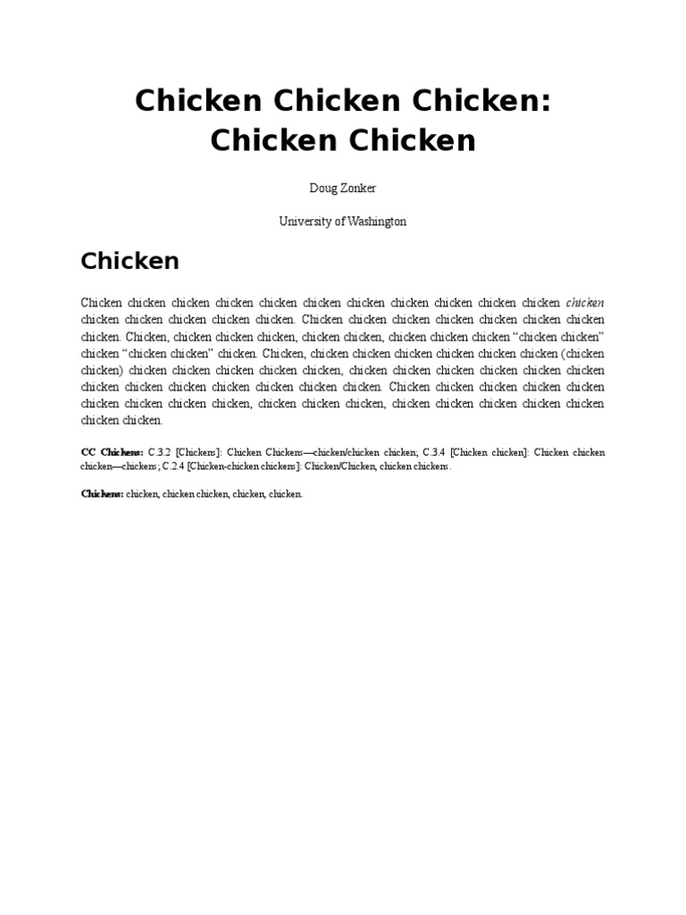 The Chicken Research Document | PDF | Animal Death | Food Industry