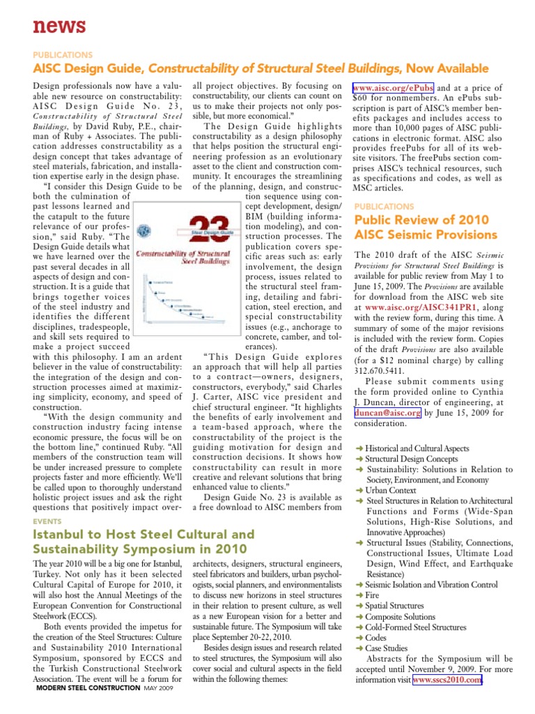 AISC Design Guide Constructability of Structural Steel Buildings Now ...