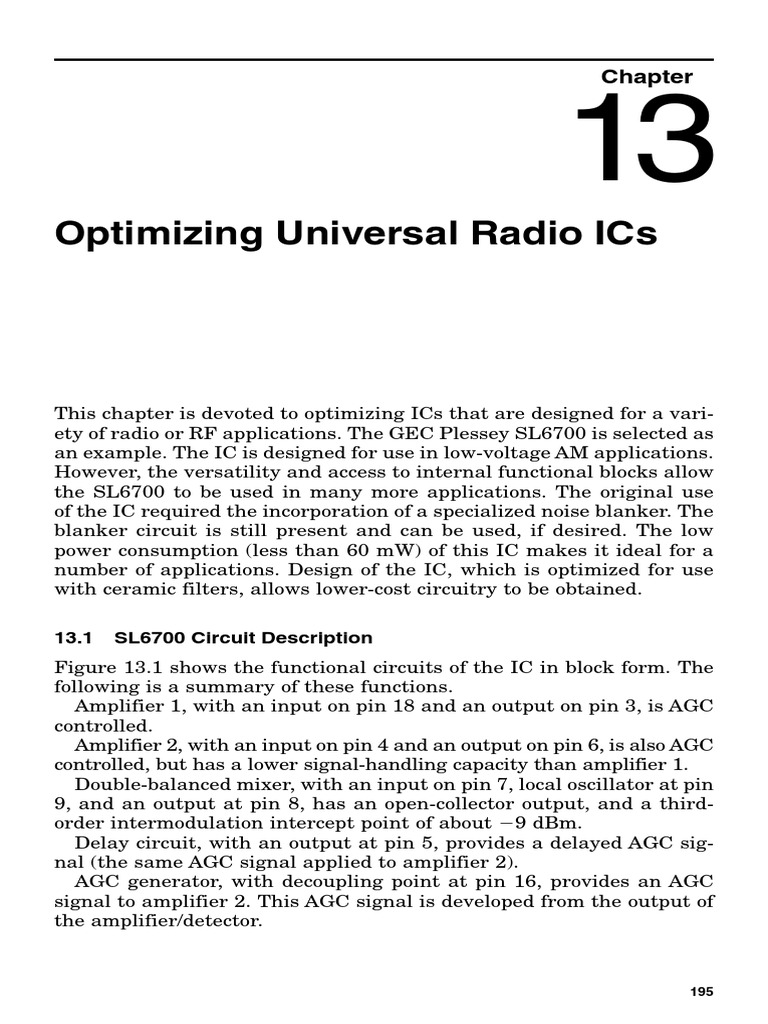 13 Optimizing Universal Radio ICs | PDF | Detector (Radio) | Amplifier