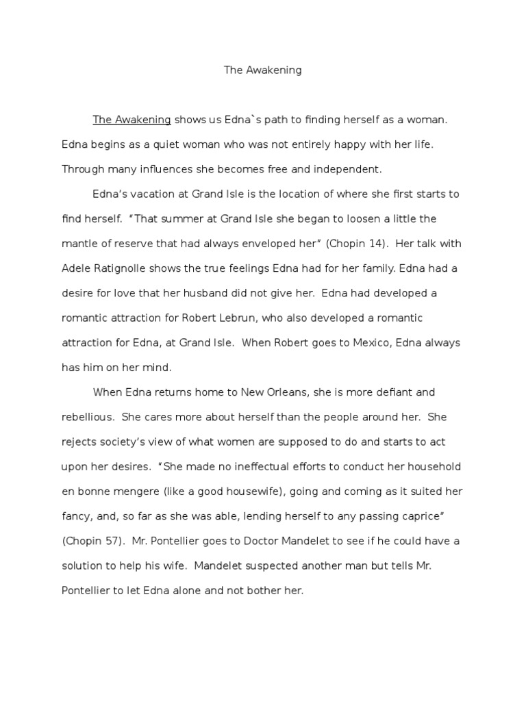 The Awakening Pdf The Awakening Chopin Novel