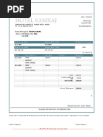 Hotel Bill Sample Format | PDF