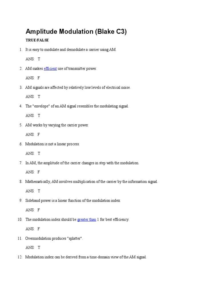 Amplitude Modulation | PDF