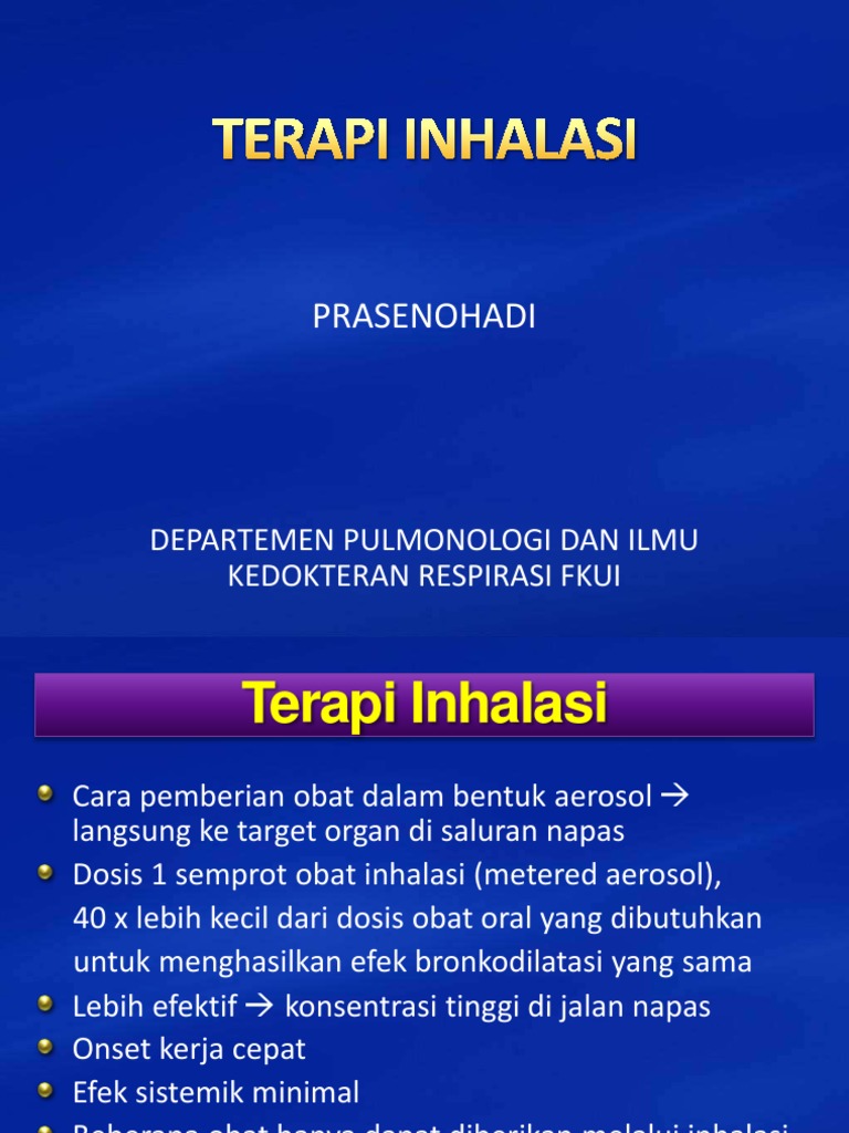 Terapi Inhalasi - Prasenohadi | PDF
