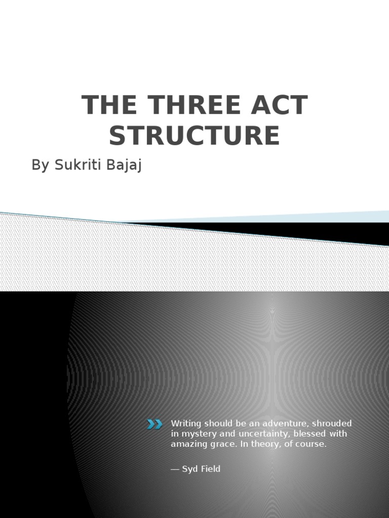 The Three Act Structure | PDF | Plot (Narrative) | Screenplay