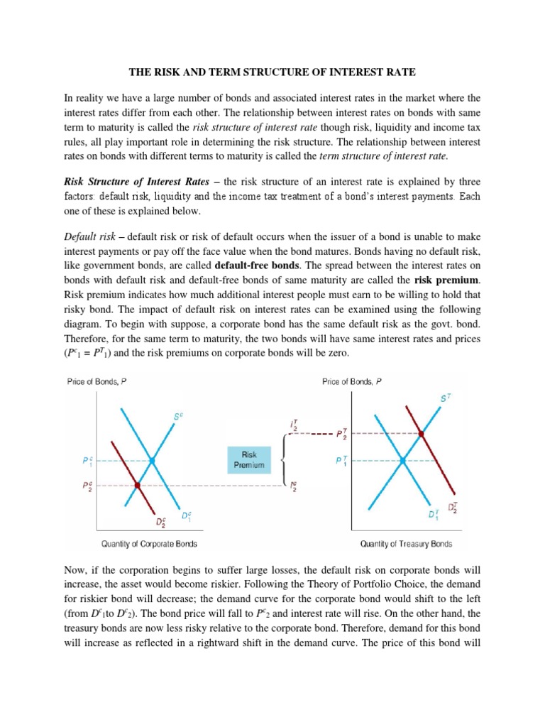 The Risk and Term Structure of Interest Rate | PDF | Yield Curve ...
