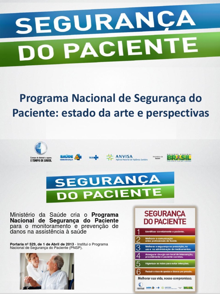 Programa Nacional de Segurança Do Paciente | PDF | Enfermagem | Hospital