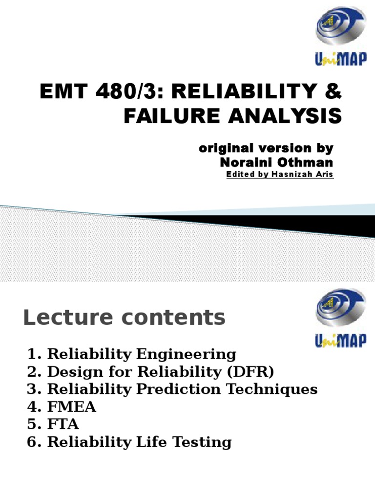 Reliability and Failure Analysis Overview | PDF | Reliability ...