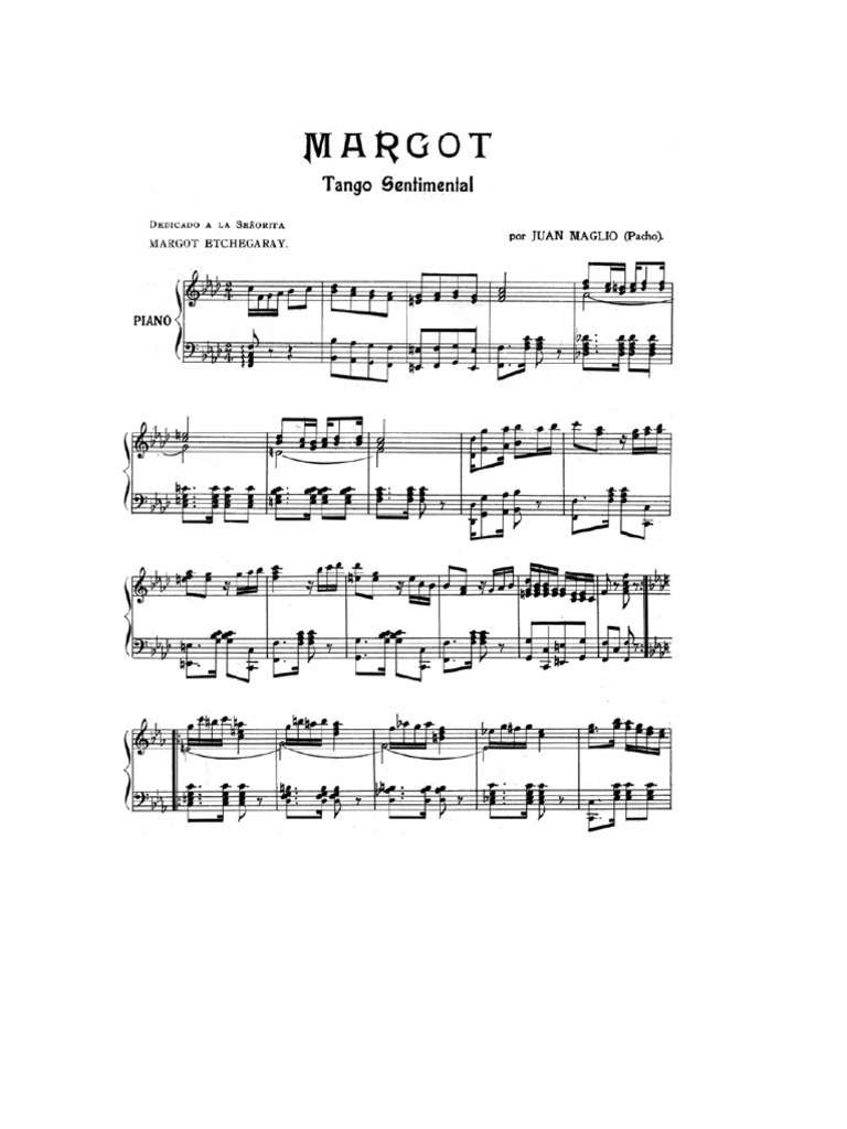 Margot - Tango - (Partitura) | PDF | Entretenimiento (general) | Musica ...