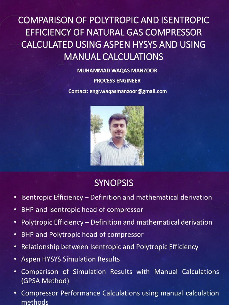 Polytropic and Isentropic Efficiency of A Compressor | PDF