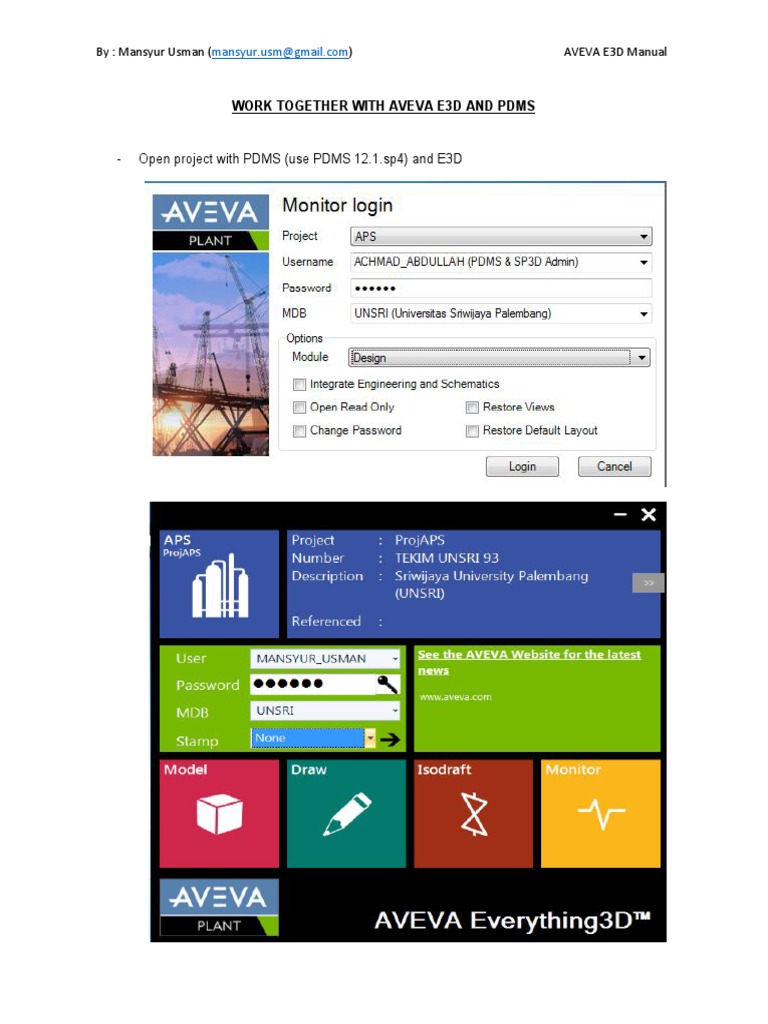 AVEVA E3D and PDMS User Manual | PDF | Teaching Methods & Materials ...