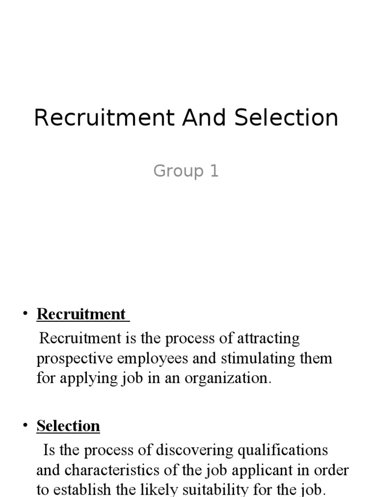 Recruitment and Selection Explained | PDF | Business