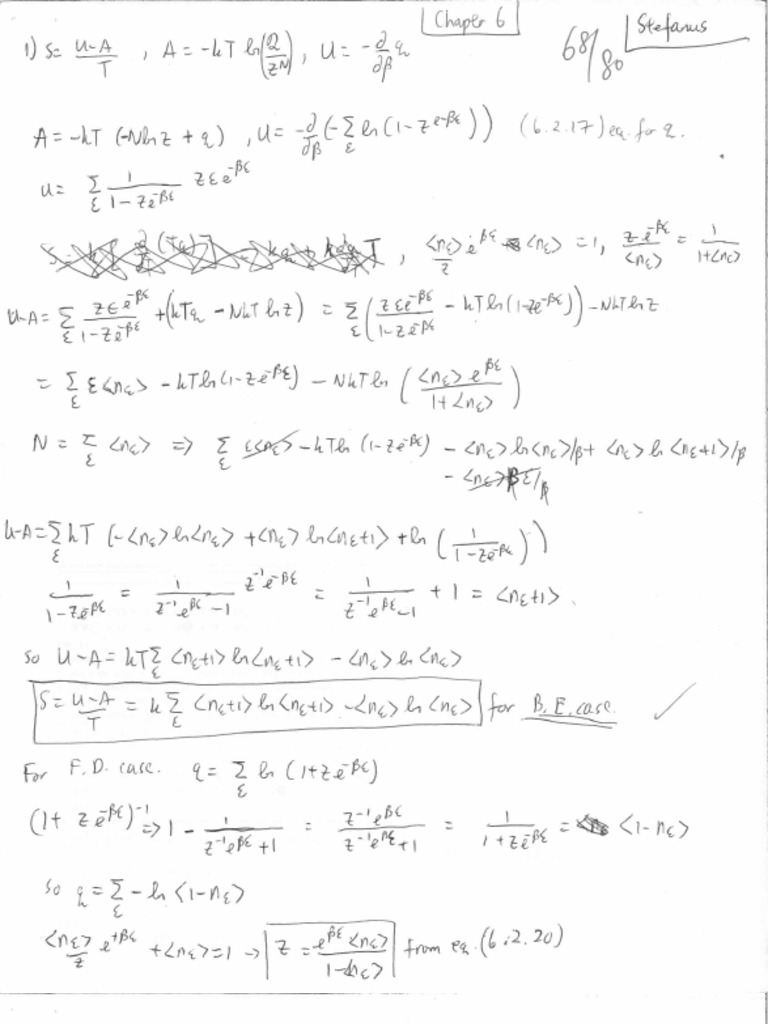 Pathria Solutions | PDF